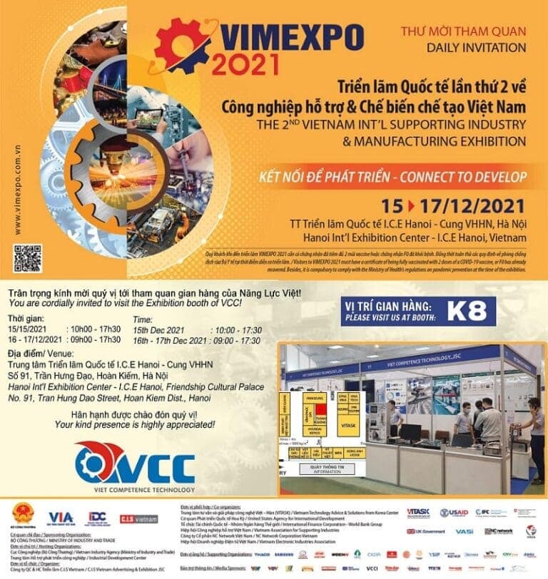 Thư mời tham dự triển lãm VIMEXPO 2021 15-17/12/2021 - VCC GROUP